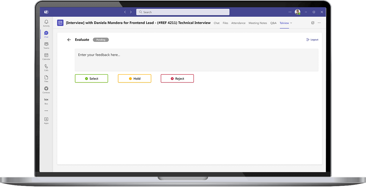 Interviews on MS Team | Talview